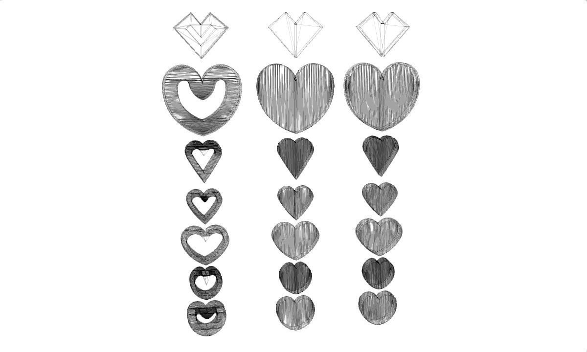 Hart shapes 3D model rigged | CGTrader