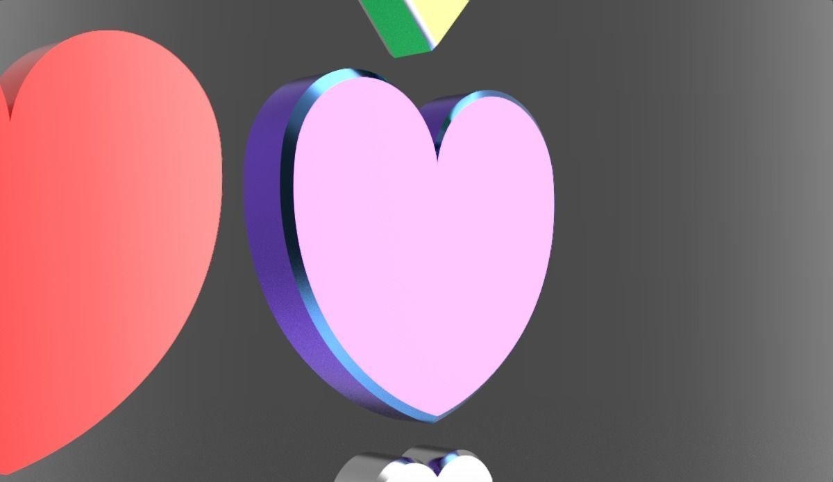Hart shapes 3D model rigged | CGTrader