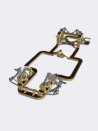 PRO TOURING MCS Low-Pro Chassis with Pushrod Suspension 3D model 3D ...