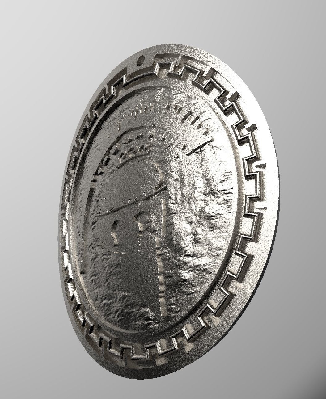 Spartan helmet shield pendant STL printable 3D model 3D printable ...