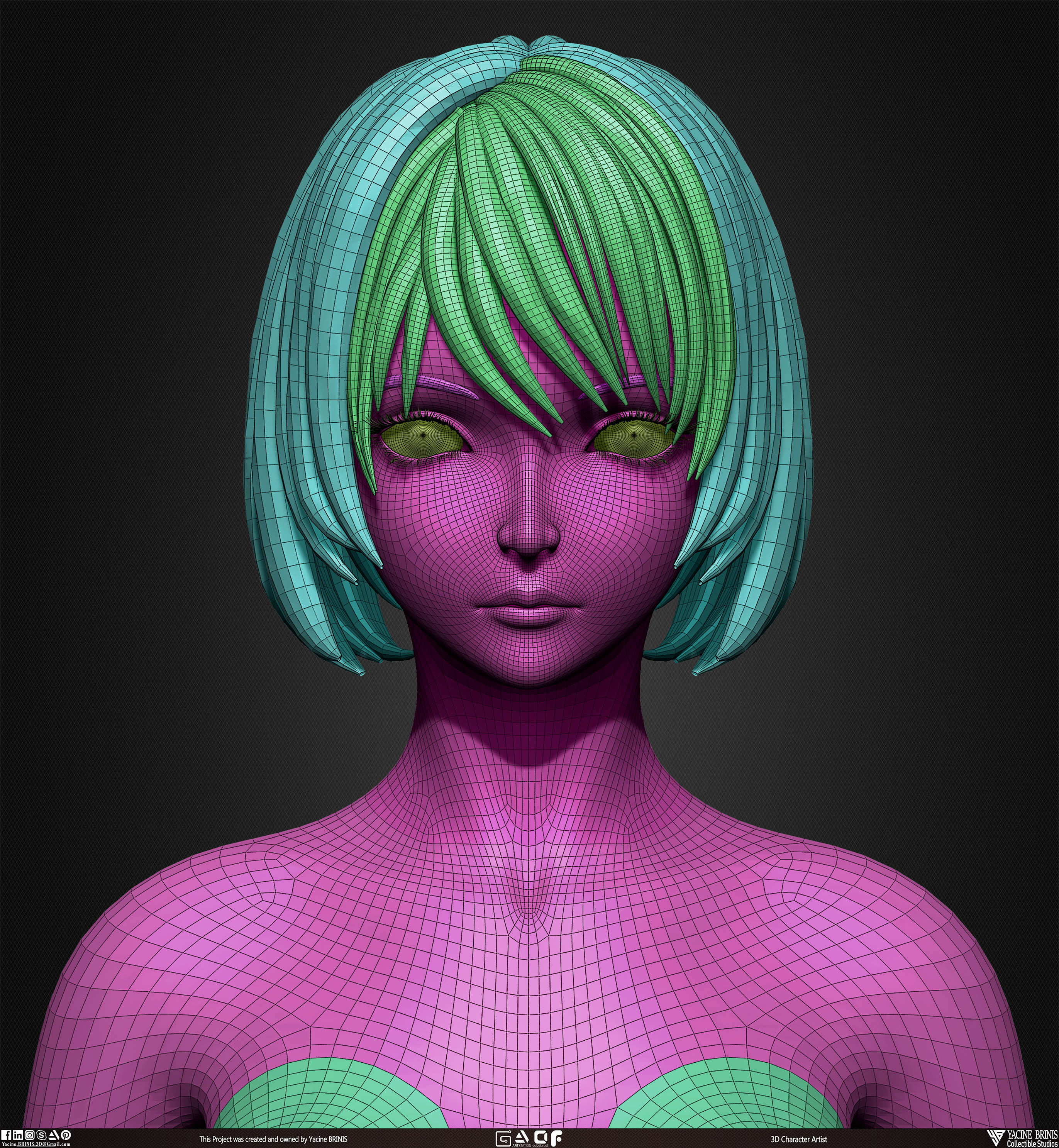 3D model Female Anime Base-mesh 3D Model Vol 02 VR / AR / low-poly ...