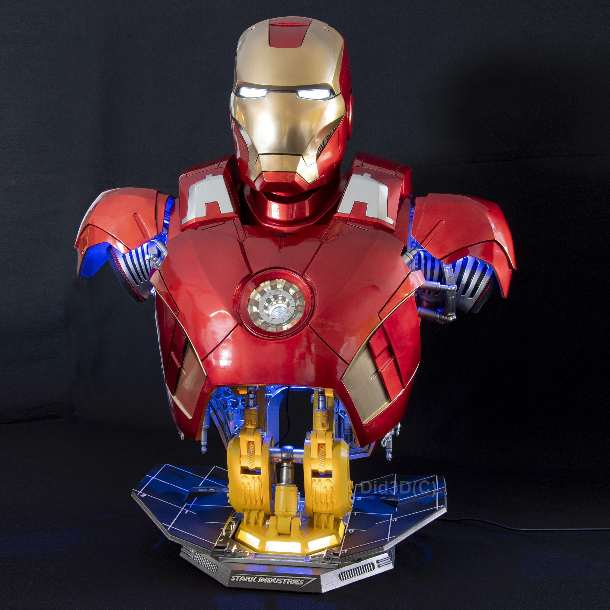 IRONMAN Mark7 BUST HQ LIFE SIZE Did3D 3D Print Ready 3D model 3D ...