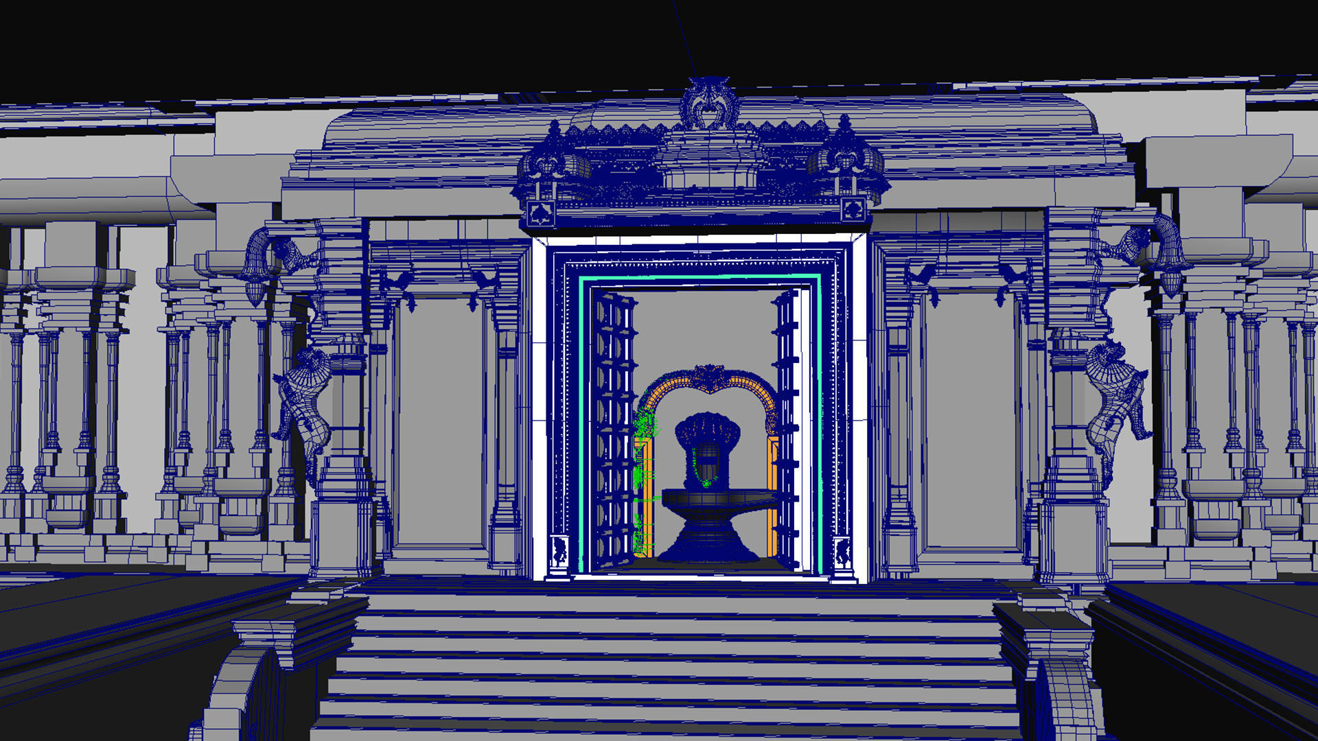 Lord Shiva temple interior 3D model | CGTrader