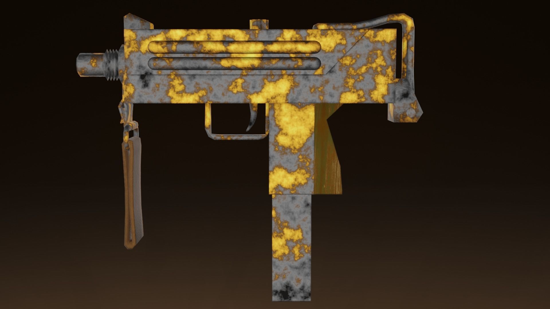 3D model Three stylized Mac-10 PBR game ready Low-poly 3D models VR ...