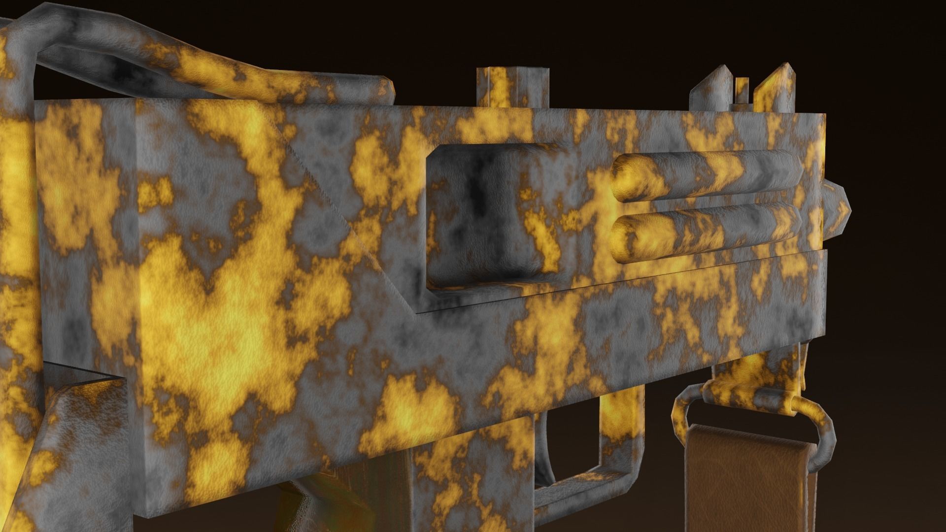 3D model Three stylized Mac-10 PBR game ready Low-poly 3D models VR ...