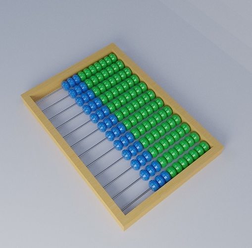 Abacus with beads 3D model | CGTrader