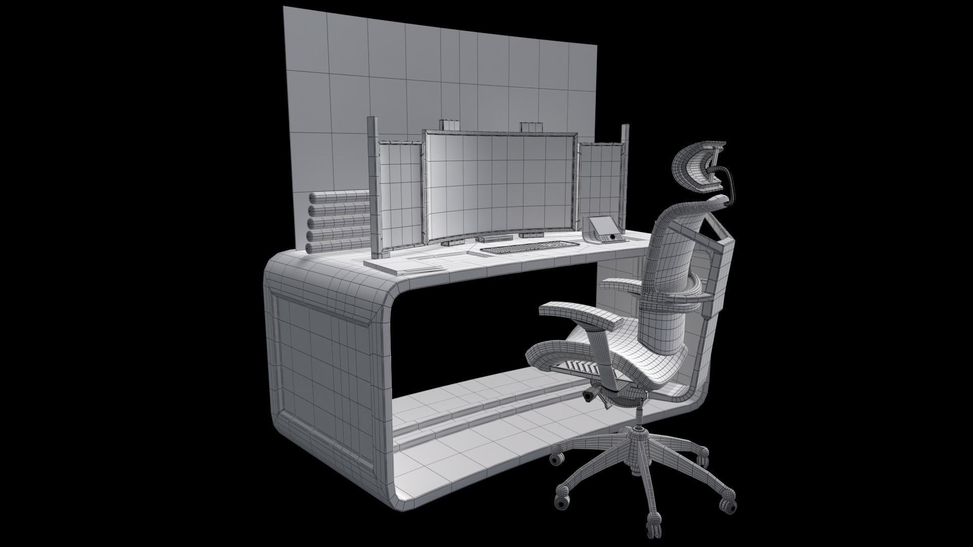 Control panel desk 3D model | CGTrader