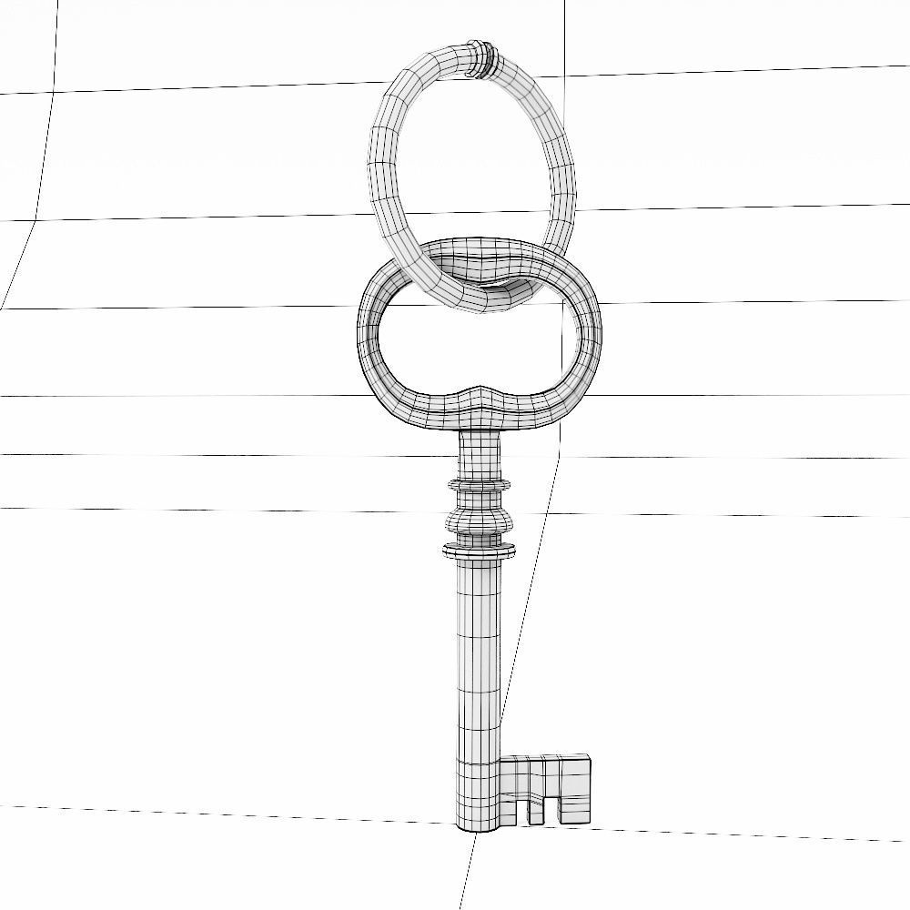 Old Key 3d model 3D model | CGTrader