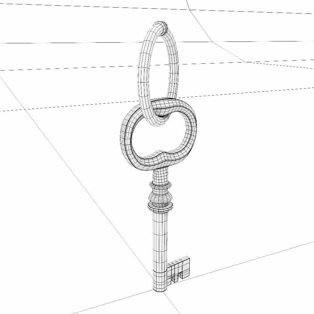 Old Key 3d model 3D model | CGTrader