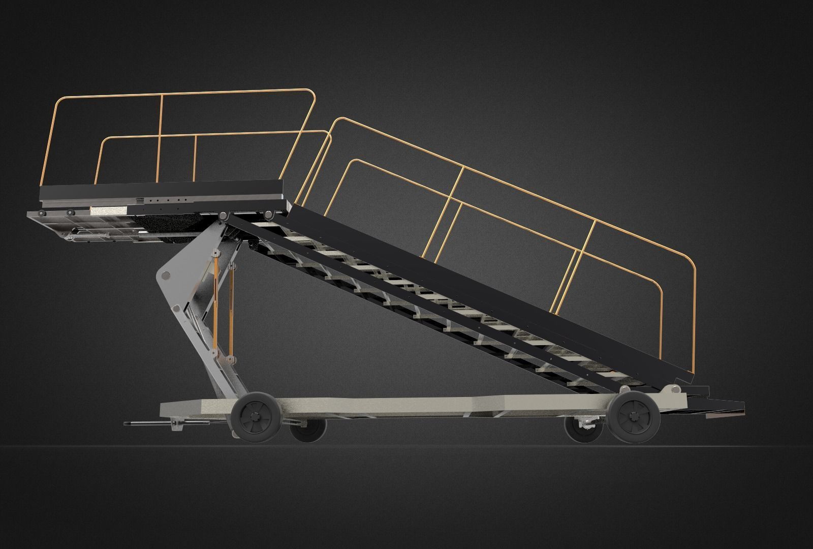 airport stairs - towable ladder 3D model | CGTrader