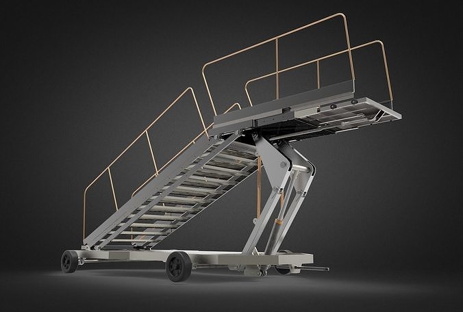 airport stairs - towable ladder 3D model | CGTrader