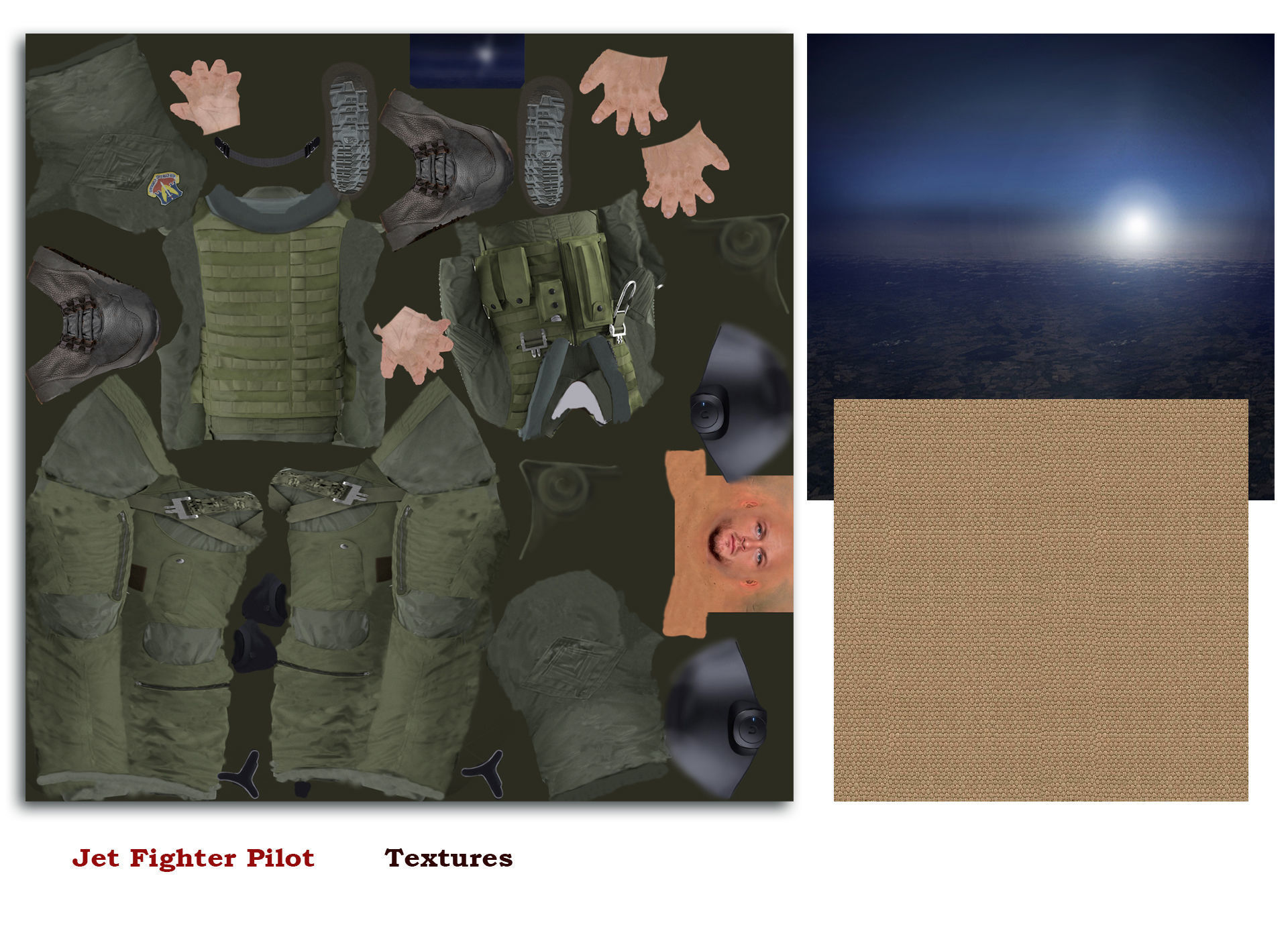 Jet Fighter Pilot 3D model | CGTrader