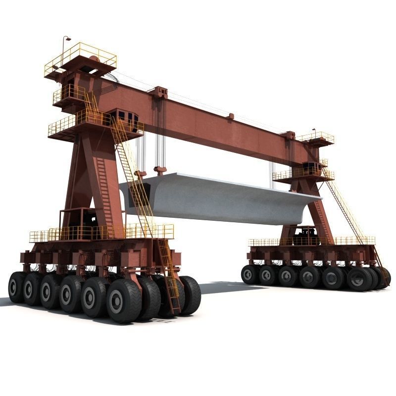Wheeled beam lifter 3D model | CGTrader