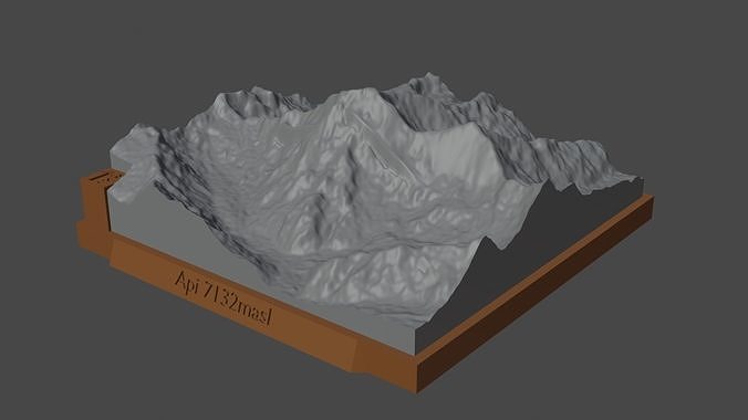 Api Mountain 3D model 3D printable | CGTrader