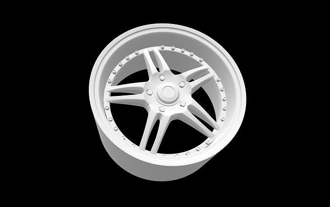 Tenzo R Passion 5 scalable and printable rims 3D model 3D printable ...