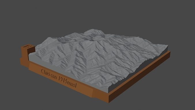 Chiri-san mountain 3D model 3D printable | CGTrader