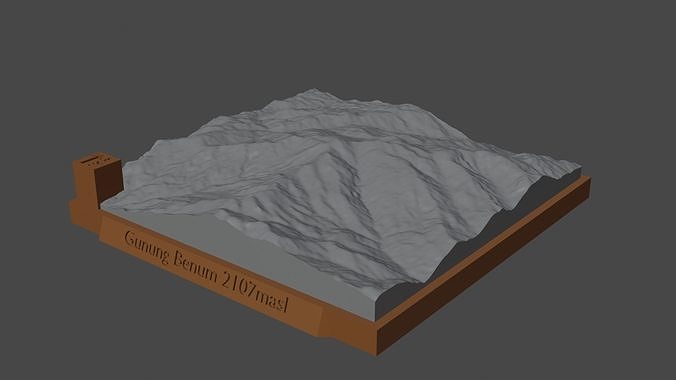Gunung Benum 3D model 3D printable | CGTrader