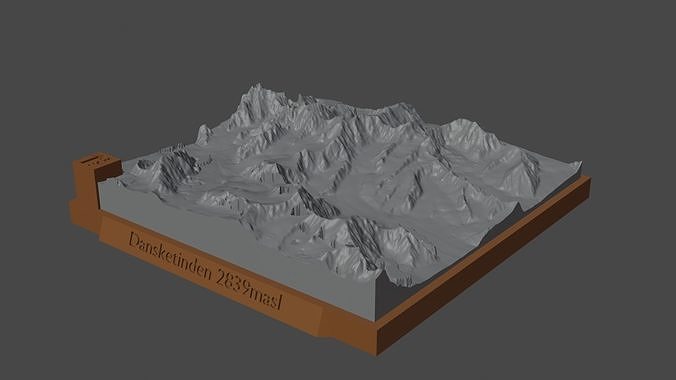 Dansketinden mountain range 3D model 3D printable | CGTrader