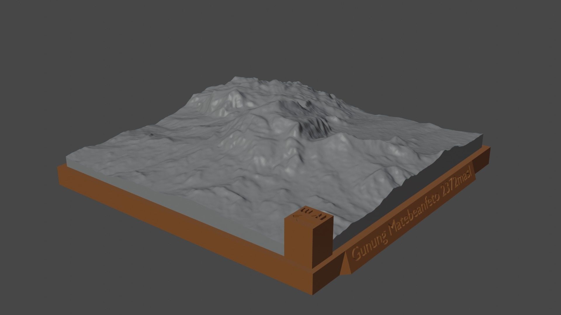 Gunung Matebeanfeto 3D model 3D printable | CGTrader