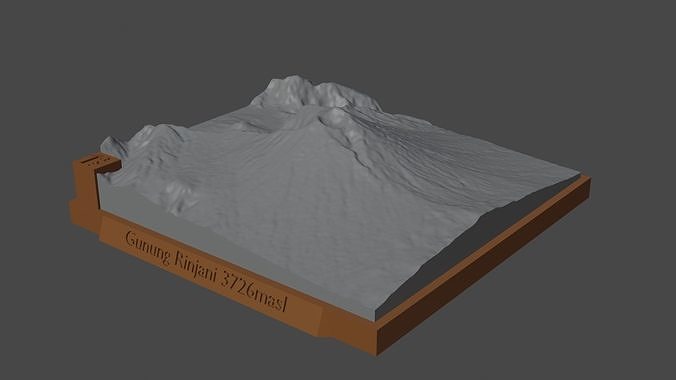 Gunung Rinjani 3D model 3D printable | CGTrader