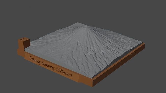 Gunung Sumbing 3D model 3D printable | CGTrader
