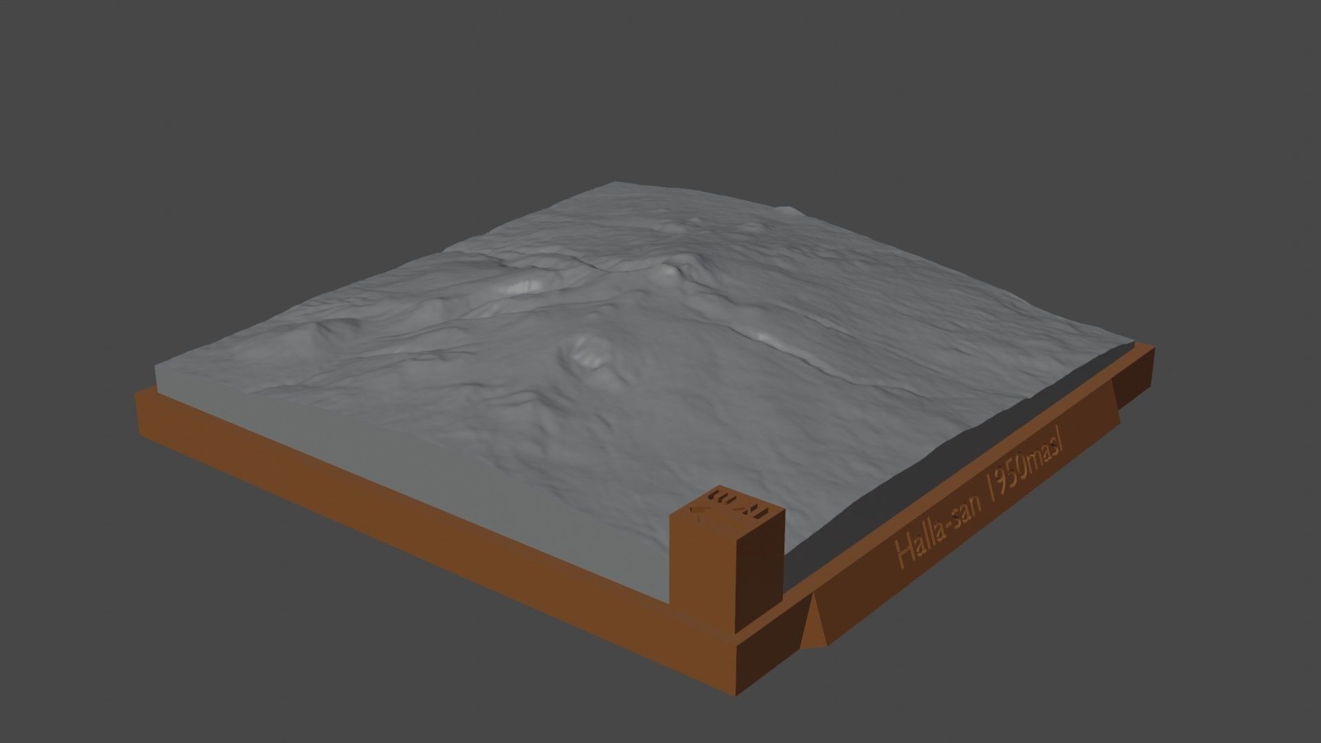 Halla-san mountain 3D model 3D printable | CGTrader
