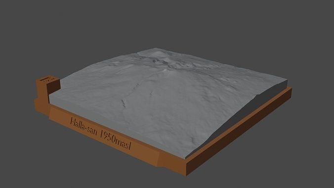 Halla-san mountain 3D model 3D printable | CGTrader