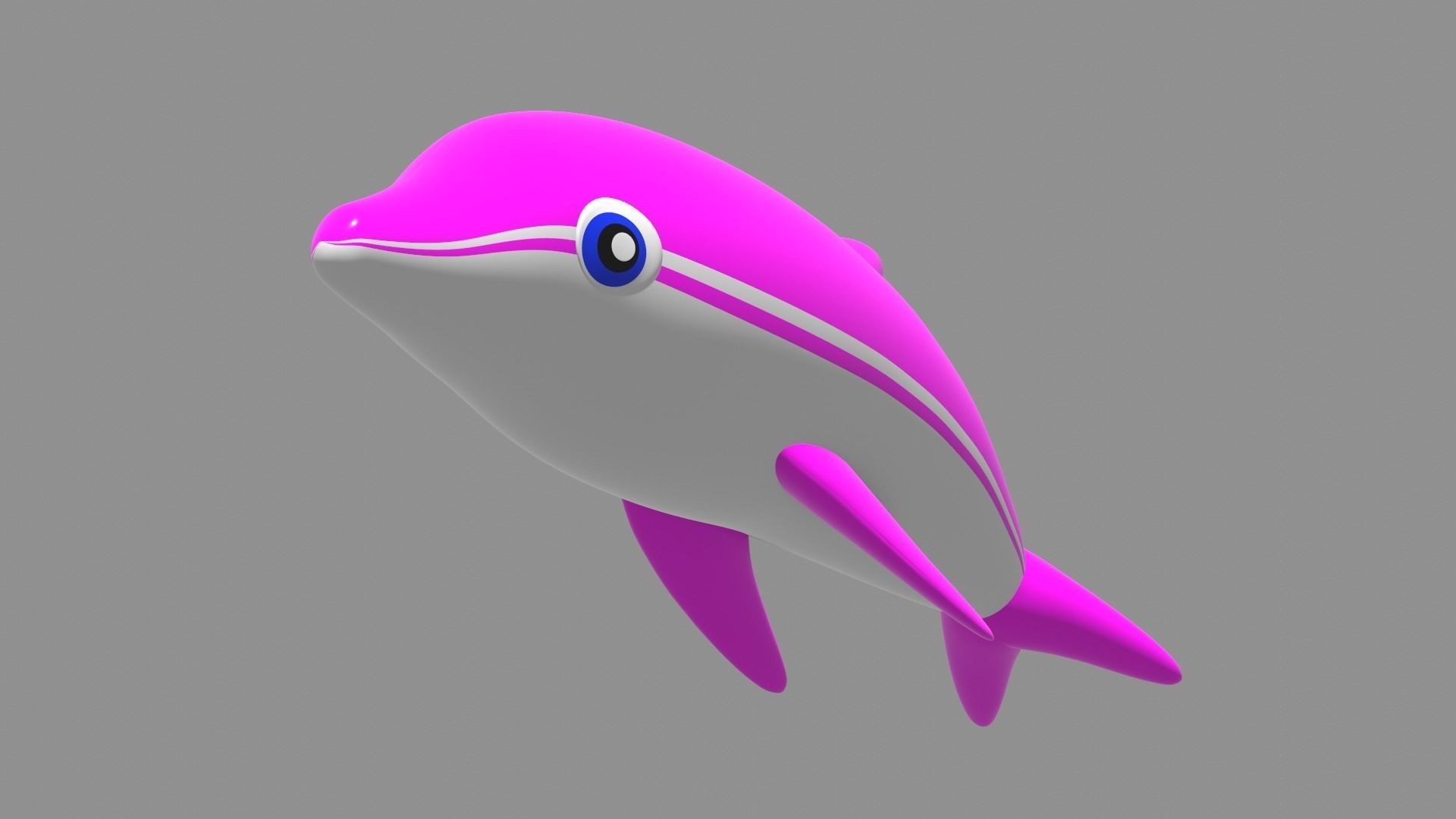 Inflatable dolphin pink 3D model | CGTrader
