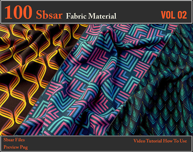 100 SBSAR Files Fabric Materials VOL 02 Texture | CGTrader