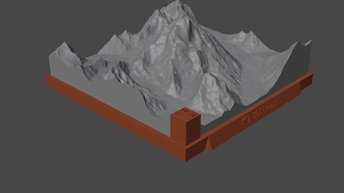 K2 Mountain 3D model 3D printable | CGTrader