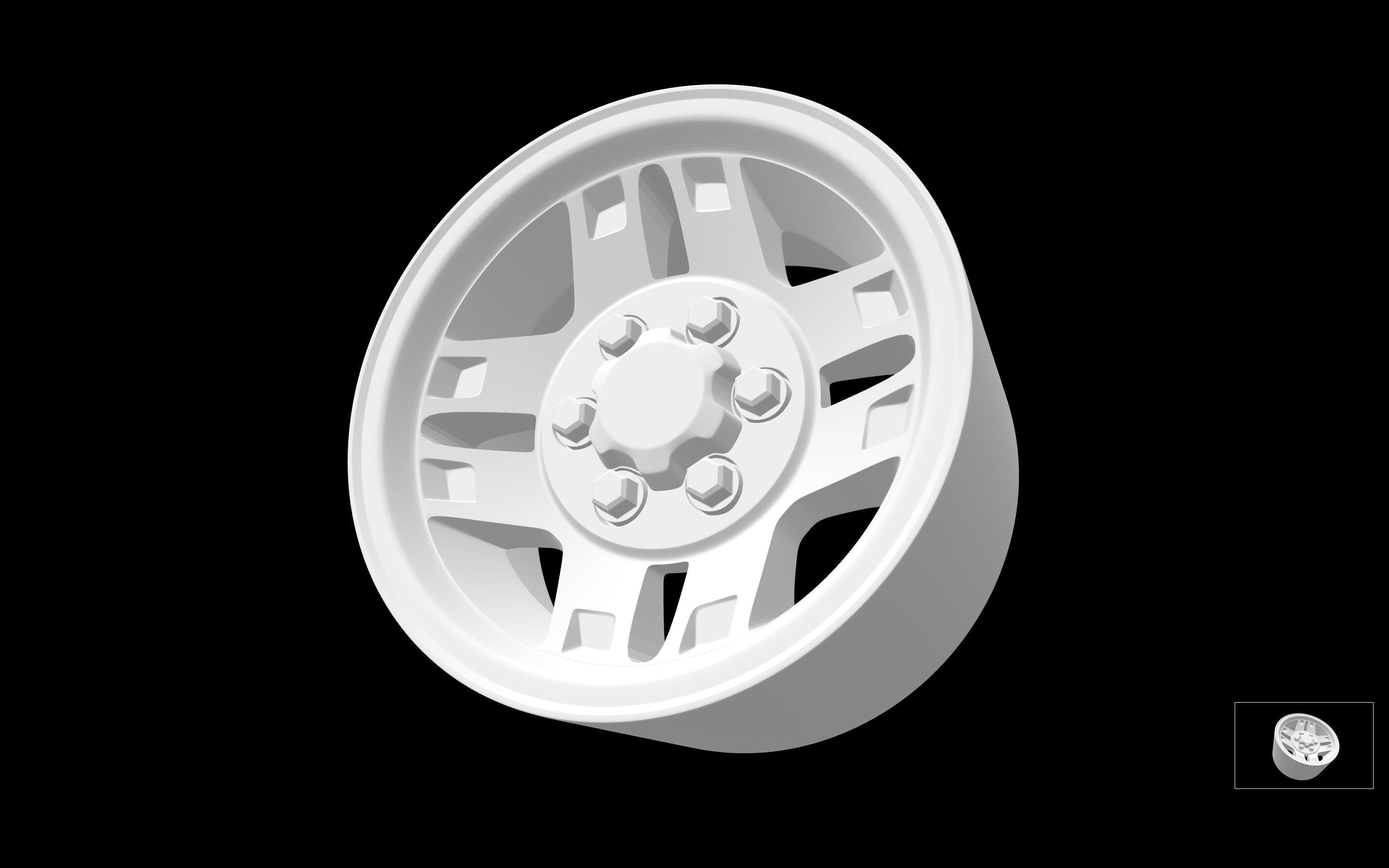 Toyota Land Cruiser OEM scalable and printable rims 3D model 3D ...