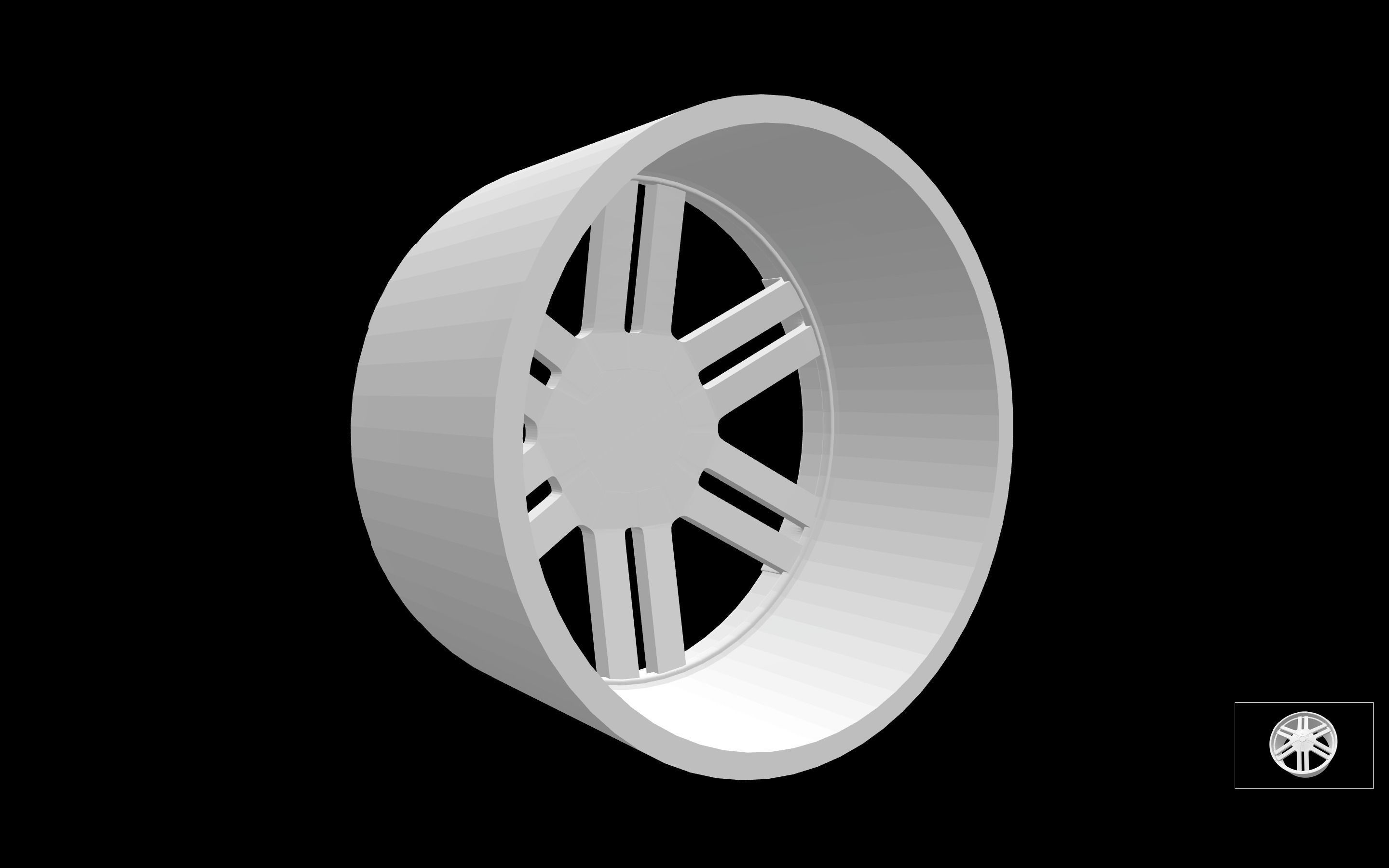 TIS 04 scalable and printable rim 3D model 3D printable | CGTrader