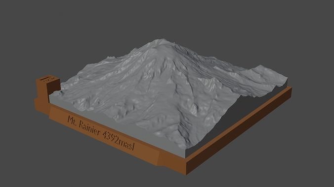 Mount Rainier 3D model 3D printable | CGTrader