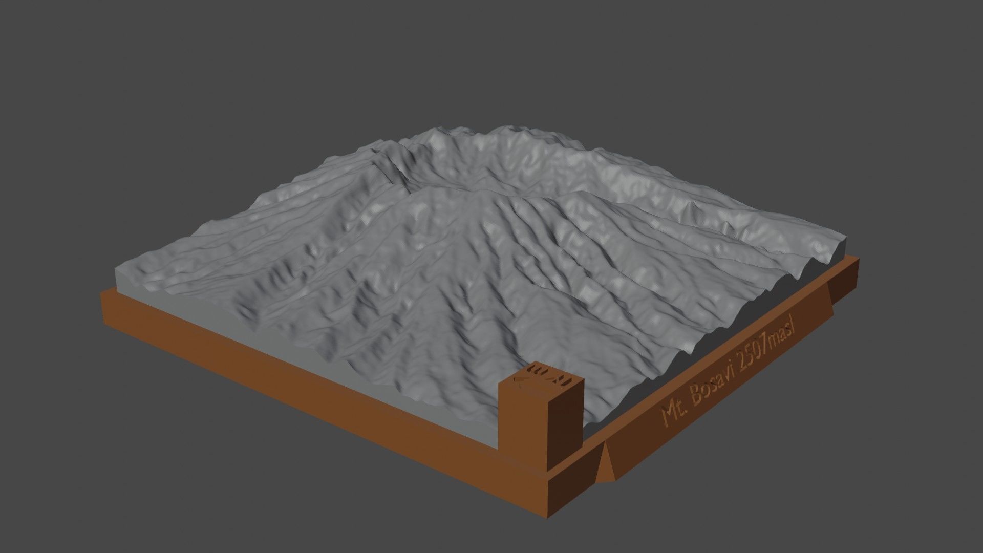 Mount Bosavi 3D model 3D printable | CGTrader
