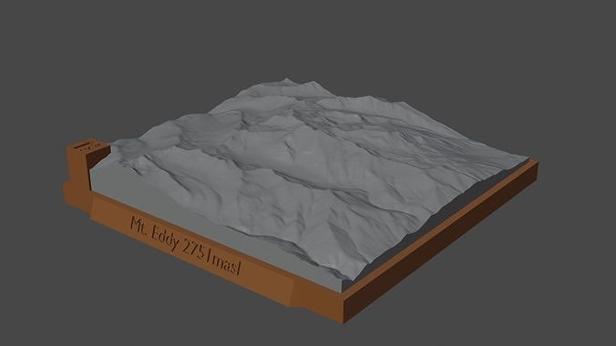 Mount Eddy 3D model 3D printable | CGTrader