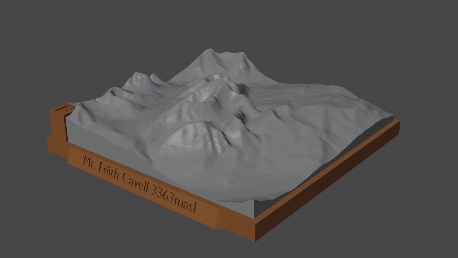 Mount Edith Cavell 3D model 3D printable | CGTrader