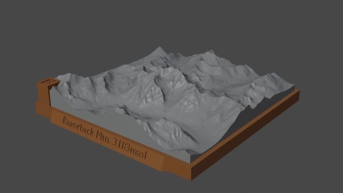 Razorback Mtn 3D model 3D printable | CGTrader