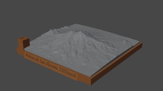 Volcan de San Vicente 3D model 3D printable | CGTrader