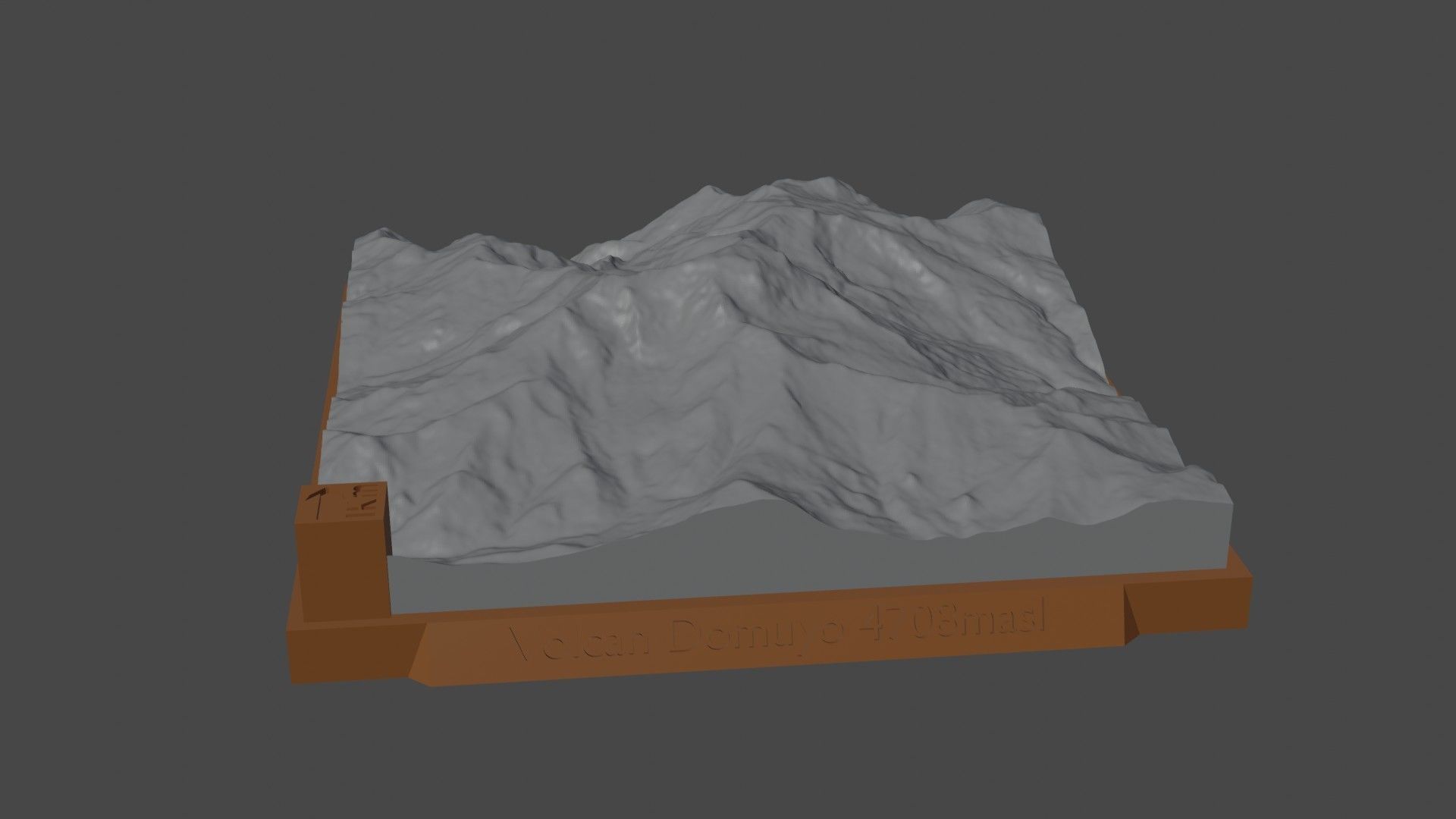 Volcan Domuyo 3D model 3D printable | CGTrader