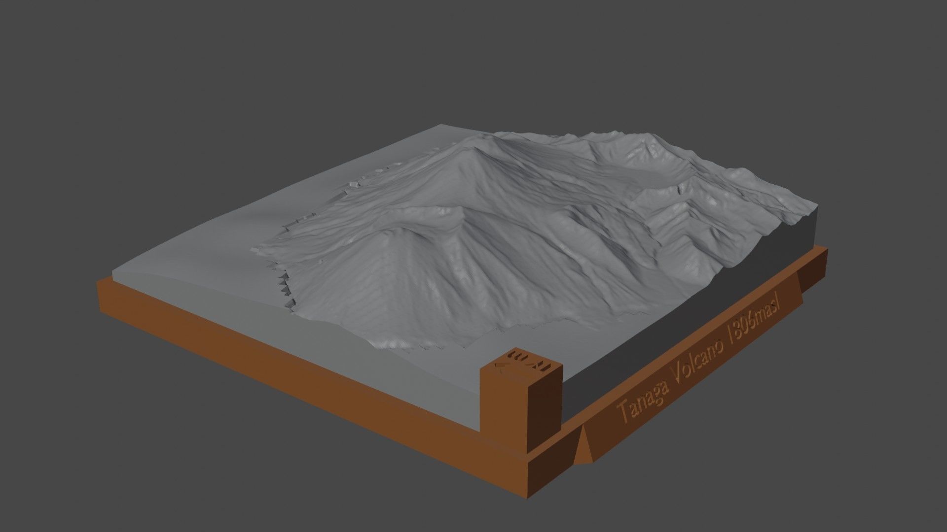 Tanaga Volcano 3D model 3D printable | CGTrader