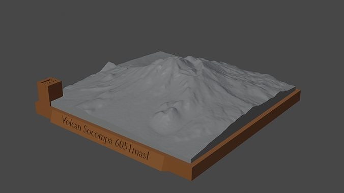 Volcan Socompa 3D model 3D printable | CGTrader
