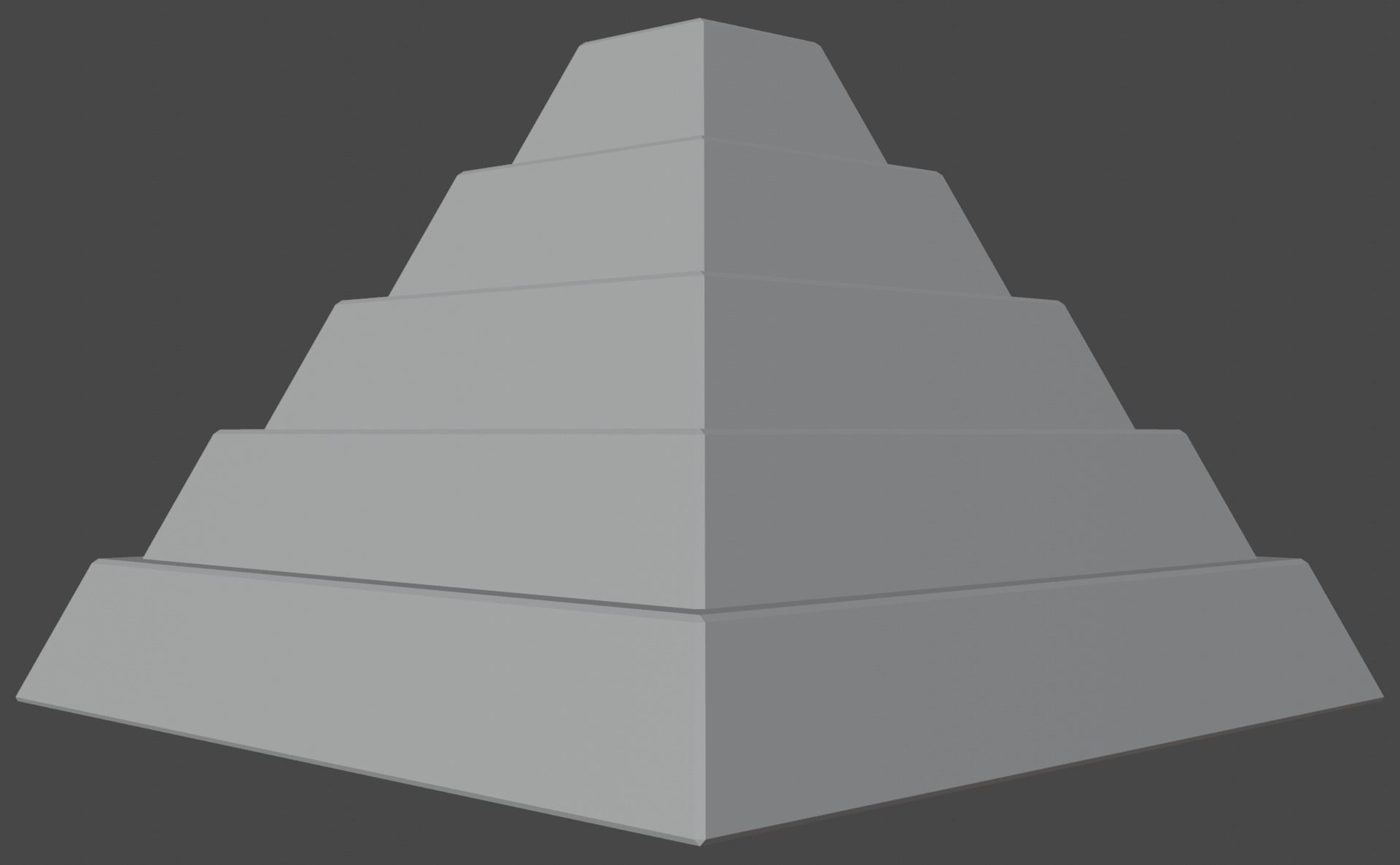 3D model Pyramidal Structure 4 Corners Mayan Style VR / AR / low-poly ...