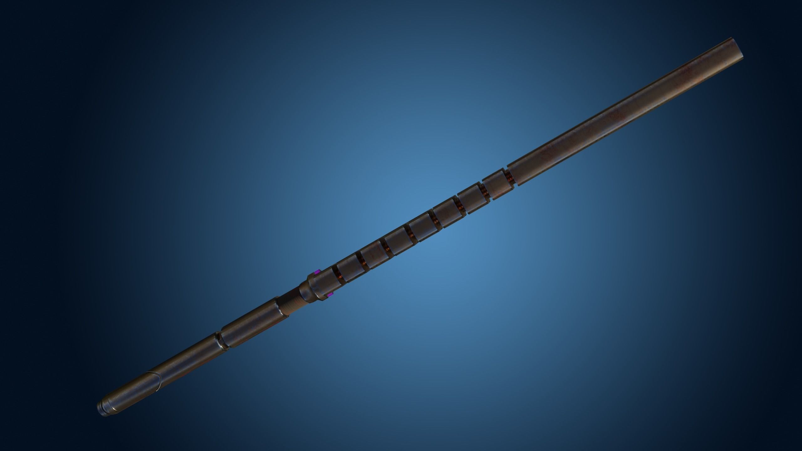 3D model Energy Baton-Sword Low-Poly PBR Textures VR / AR / low-poly ...