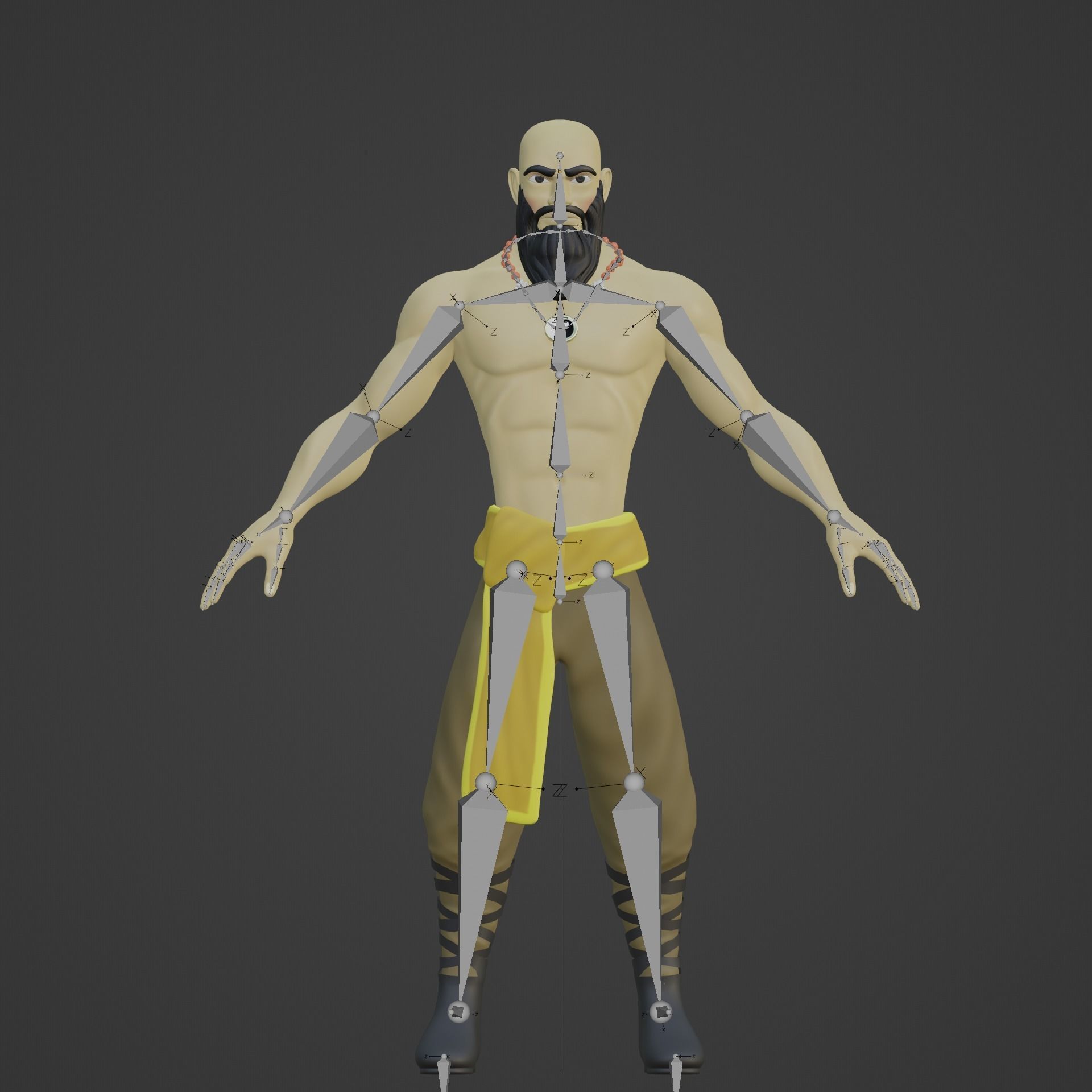 3D model Fighting Monk VR / AR / low-poly | CGTrader