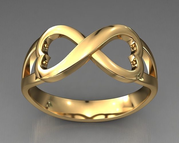 Infinity Symbol With Heart Ring