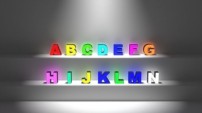 Alphabet lamp 3D model | CGTrader