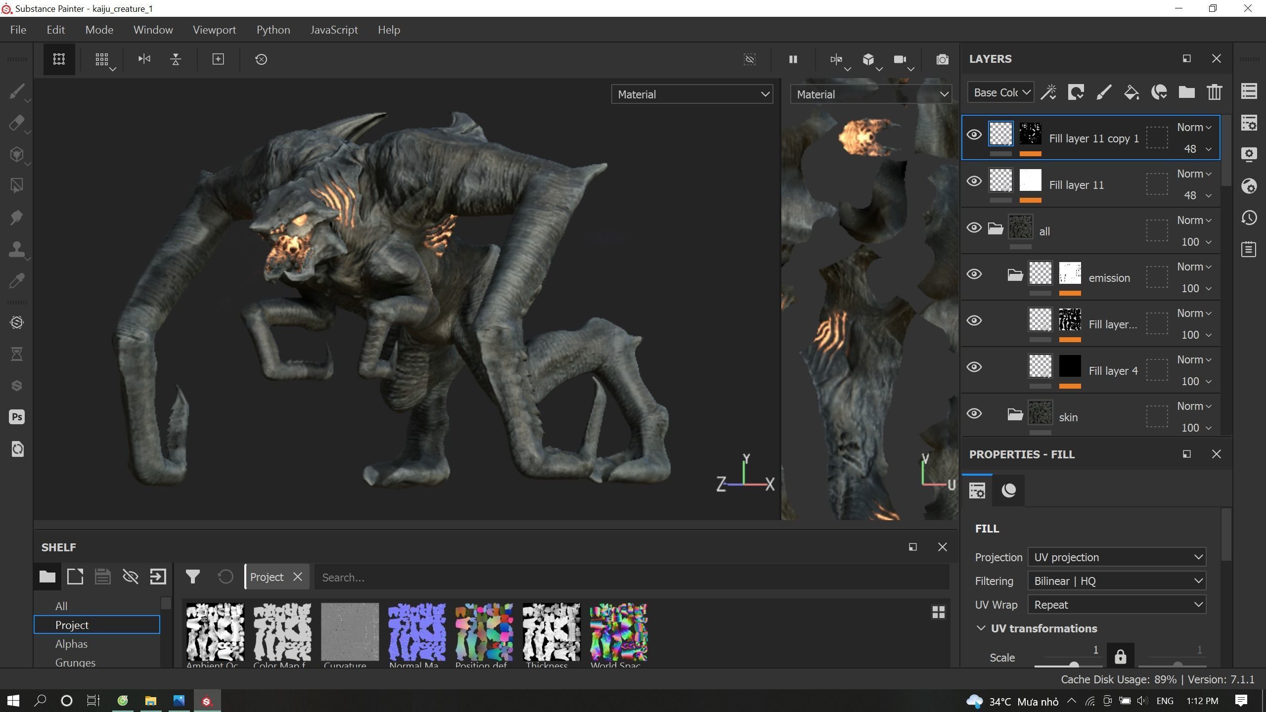 3D model Kaiju creature monster VR / AR / low-poly | CGTrader