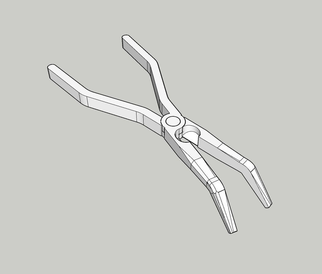 Curved Needle Pliers free 3D model | CGTrader