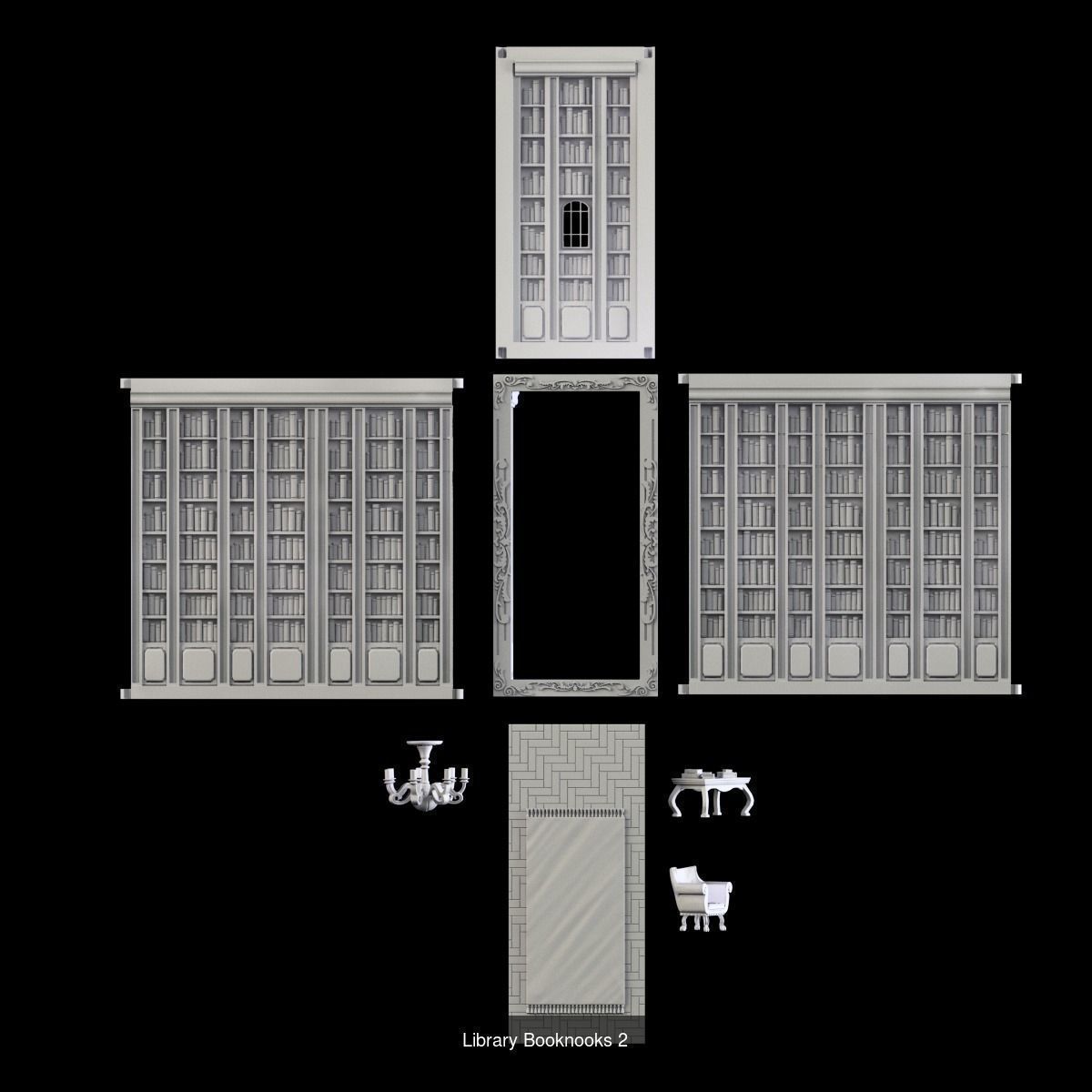 The scenic library 3d printable STL files Bundle 3D Model Collection ...