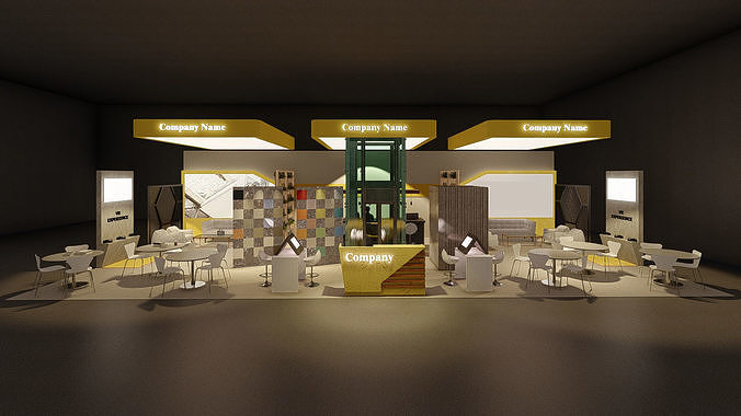 Exhibition Model trade show booth 3D model | CGTrader